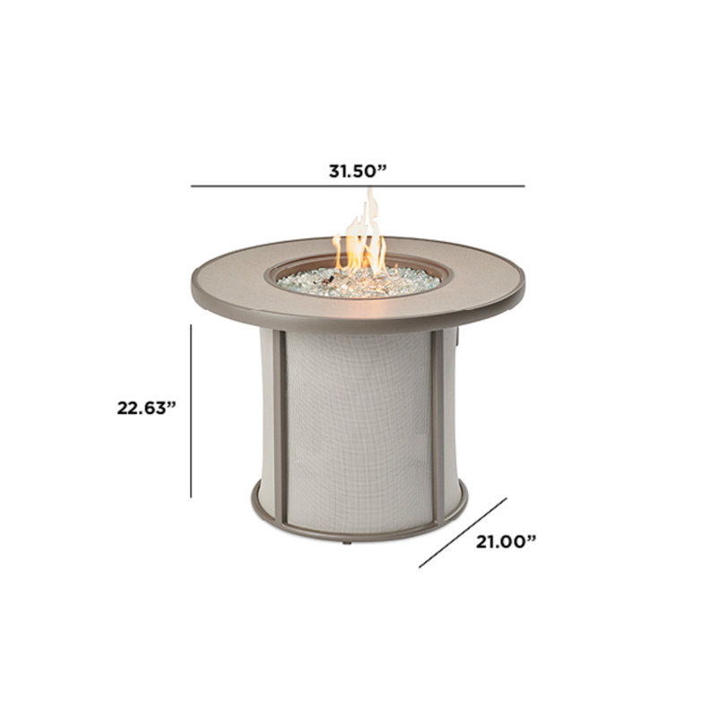 The Outdoor GreatRoom Company Grey Stonefire Gas Fire Pit Table | Wayfair